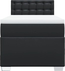 Box spring postel s matrací černá 90x200 cm umělá kůže 3288404