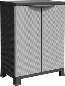 Plastová skříňka 68 x 39 x 92 cm ratanový design 337898