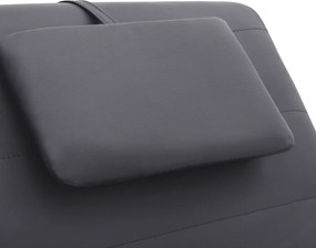 vidaXL Marketos Lenoška s polštářem šedá umělá kůže