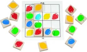 DETOA Baby sudoku / Dřevěná logická hra / 25 dílků / od 3 let