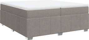 Box spring postel s matrací taupe 200x200 cm textil 3285502
