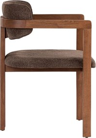 Hnědé jídelní křeslo s područkami Toscana – Kalune Design