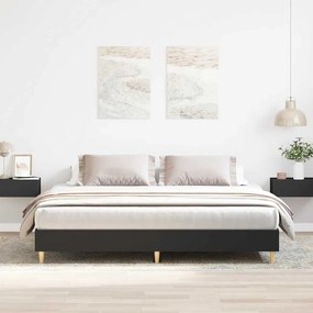 Rám postele bez matrace černý 180x200cm Dřevěné konstrukce 3329022