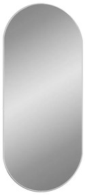 Nástěnné zrcadlo stříbrné 100x45 cm oválné - Default Title