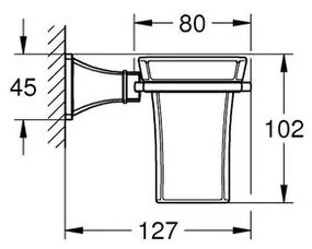 Grohe Grandera Držák s keramickým pohárkem G40626000