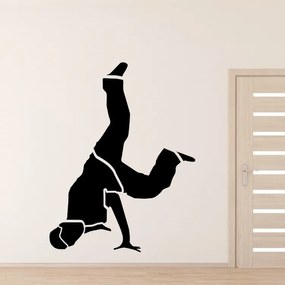 Tanečník brakedance - vinylová samolepka na zeď 128x100cm