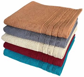 Praktik Ručník a osuška RINGO 450 g/m2  Ručník RINGO 50x100 cm bordó