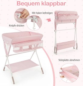 Costway Přenosný přebalovací pult skládací přebalovací stanice s výškově