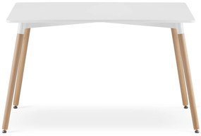 Bílý jídelní stůl ADRIA 120x80 cm