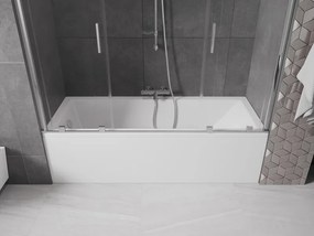 Mexen Velar Duo, 2-křídlová posuvná vanová zástěna 170 x 150 cm, 8mm čiré sklo, chromový profil, 896-170-000-02-01
