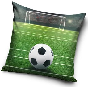 DĚTSKÝ DEKORAČNÍ POVLAK NA POLŠTÁŘ FOOTBALL 40X40 CM VZOROVANÁ