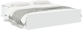 Rám postele se zásuvkami bílý 180 x 200 cm kompozitní dřevo 3280272