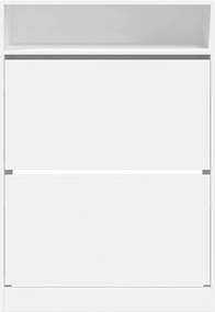 vidaXL Botník se 2 výklopnými zásuvkami 80 x 34 x 116 cm [3214406] Barva: šedá sonoma