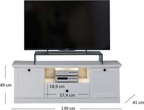 TV stolek 2d1s/140 bílý Brandson