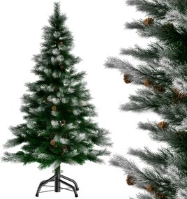 Umělý Vánoční stromek 180cm PVC sníh-vzhled s kovový stojan