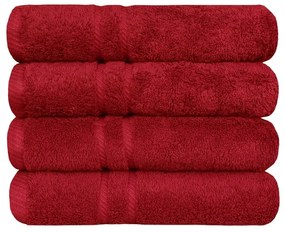 SCANquilt bavlněný ručník COTTONA červená osuška 100 x 150 cm