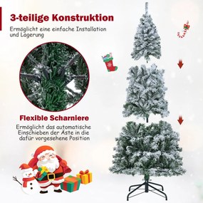 Costway 180 cm Umělý vánoční stromeček s 260 teplými bílými LED světly