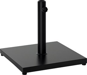 Kovový stojan na slunečník Outsunny černý 45x45x39 cm pro slunečníky Ø35/38/48 mm stabilní a robustní |