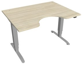 Hobis Motion Elektr. nastavitelný stůl 120x90 - HOBIS ERGO MOTION MSE 3 1200 Dekor stolové desky: akát, Barva kovové podnože: stříbrná