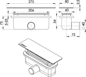 Polysan Kazuko sifon vaničkový DN40 krytka bílá 26327 Koupelny Bernold