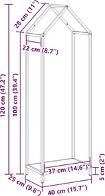 vidaXL Stojan na palivové dřevo Ocel válcovaná za studena [864302] Barva: Olivově zelená