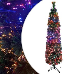 328443 vidaXL Umělý úzký vánoční stromek se stojanem 120 cm optické vlákno