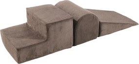 Hnědé manšestrové pěnové hřiště 3 ks výška 30 cm 45x143 cm – Meowbaby