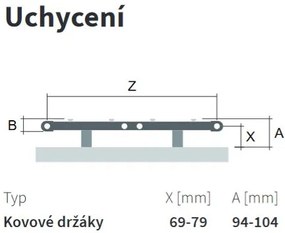 Isan Life 1215 x 600 mm koupelnový radiátor bílý