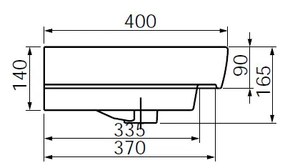 Vima 403 - Umyvadlo MITE na zeď, 60x40cm, bílé