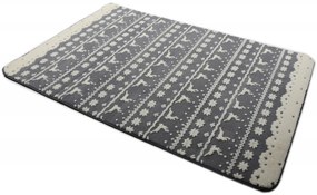 Tutumi Plyšový koberec 3D 120 x 170 cm - BERGEN šedý