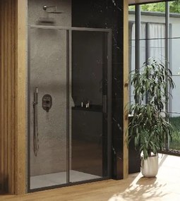 Ravak - Sprchové dveře Slim BLSDP2-120, 1177-1205 mm, černá/čiré sklo X0PMG0300Z1ROZ1