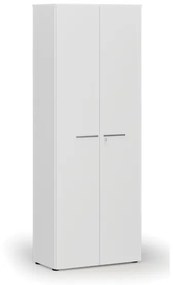 Kancelářská skříň s dveřmi PRIMO WHITE, 2128 x 800 x 420 mm, bílá