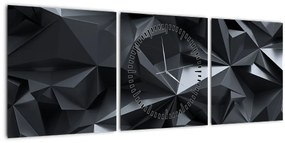 Obraz - Geometrická abstrakce (s hodinami) (90x30 cm)