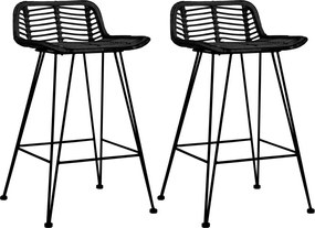 vidaXL Barové židle 2 ks ratan [285232] Barva: Černá