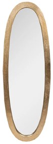 Zlaté antik nástěnné oválné zrcadlo - 33*2*99 cm