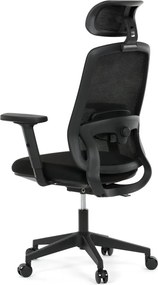 Kancelářská  ergonomická  židle NOKA — síť / látka, černá