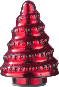 X-MAS Dekorační jedle skleněná 10 cm - červená