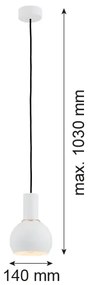 Argon 4215 - Lustr na lanku SINES 1xE27/15W/230V pr. 14 cm bílá