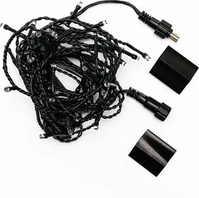 Hobby Line venkovní LED rampouchy, světelné, 200 × 50 cm, ledově bílá, 40 diod, tmavě zelený kabel, IP44, prodlužovací