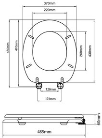 Aqualine, AQUALINE WC sedátko, třešeň, 1705-12