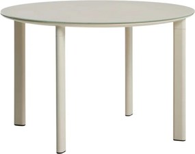 Kulatý zahradní jídelní stůl se skleněnou deskou ø 120 cm Erice – Kave Home