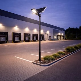 LED Stm. poul. lampa se senz. a solár. pan. KOBRA 400W/24000 mAh IP65 antr. + DO
