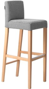 OnaDnes -20% Nordic Design Černobílá látková barová židle Wilson 87 cm