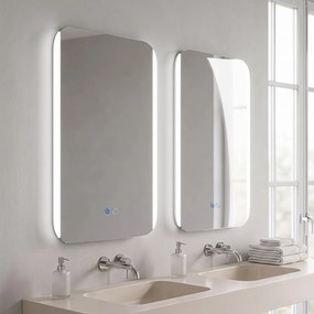Costway Koupelnové zrcadlo s LED osvětlením 3 stmívatelné barvy světla a plynulá