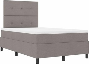 Postel s boxspringem s čelo Taupe 120 x 200 cm textil 3339382