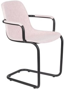 OnaDnes -20% Starorůžová plastová konferenční židle ZUIVER THIRSTY s područkami