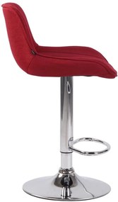 Bhm germany Barová židle Lentini, textil, chrom / červená
