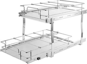 2-vrstvý 33 cm š × 53,3 cm D výsuvný organizér do skříňky