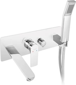 Novaservis, Vaňová nástěnná podomítková baterie ALGEO SQUARE chrom, BAQ11P
