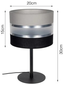 Stolní lampa CORAL 1xE27/60W/230V černá/šedá